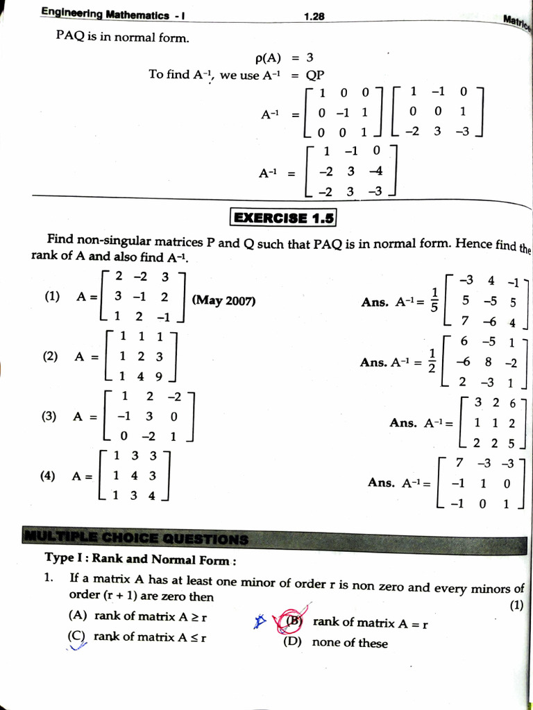 M1 Mcq-Nirali Merged | PDF | Eigenvalues And Eigenvectors | Matrix (Mathematics)