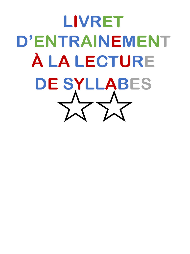Livret Lecture Syllabe 2 | PDF