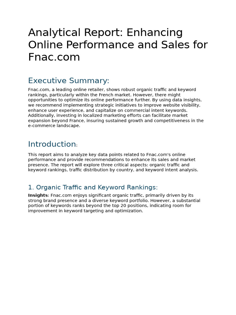 Professional Analytical Report | PDF | Search Engine Optimization ...