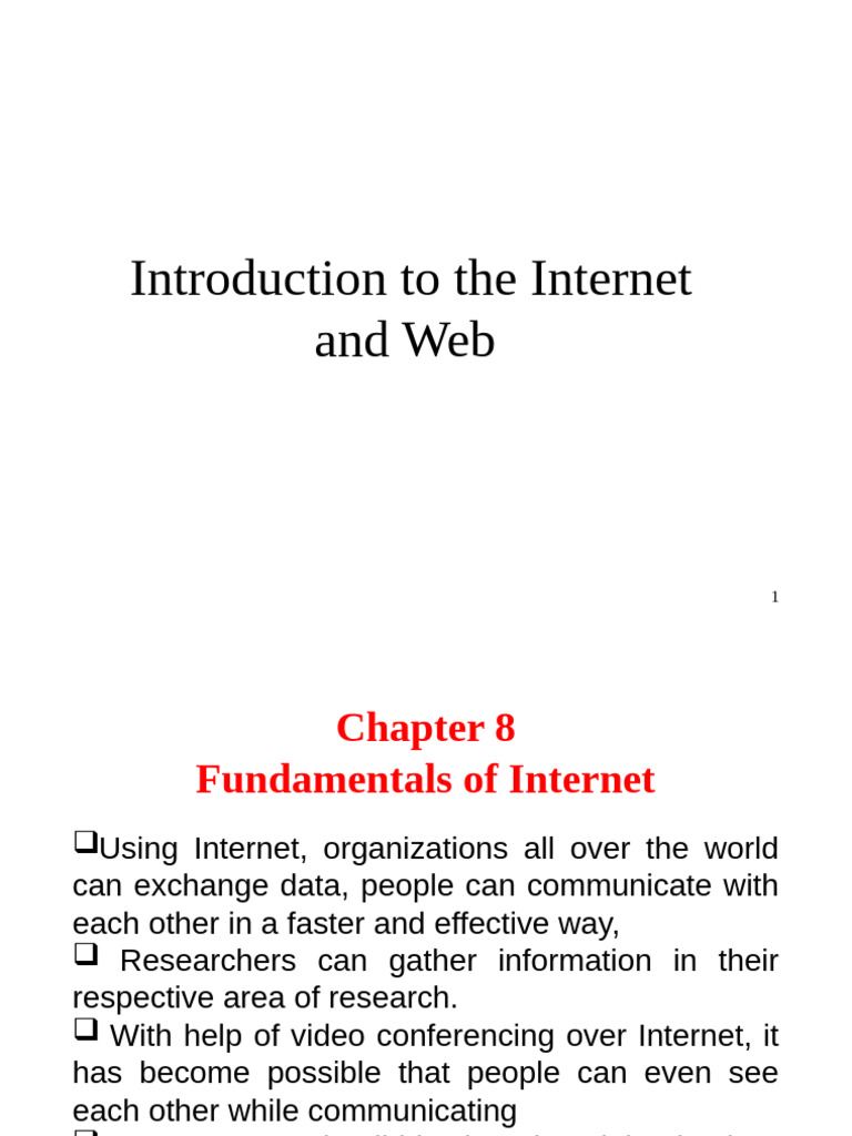 Overview of The Internet | PDF | World Wide Web | Internet & Web