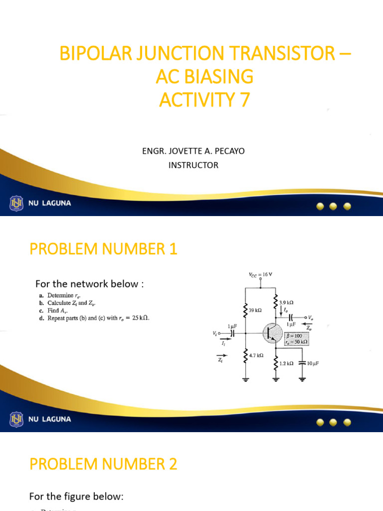 Ecelxc30 Activity 7 BJT Ac Analysis | PDF