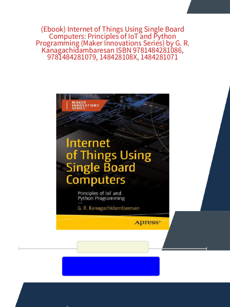 (Ebook) Internet of Things Using Single Board Computers: Principles of IoT and Python ...