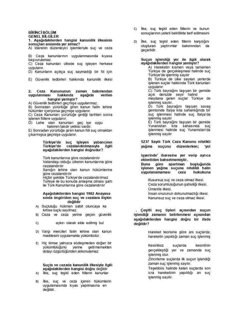 ceza genel soru | PDF