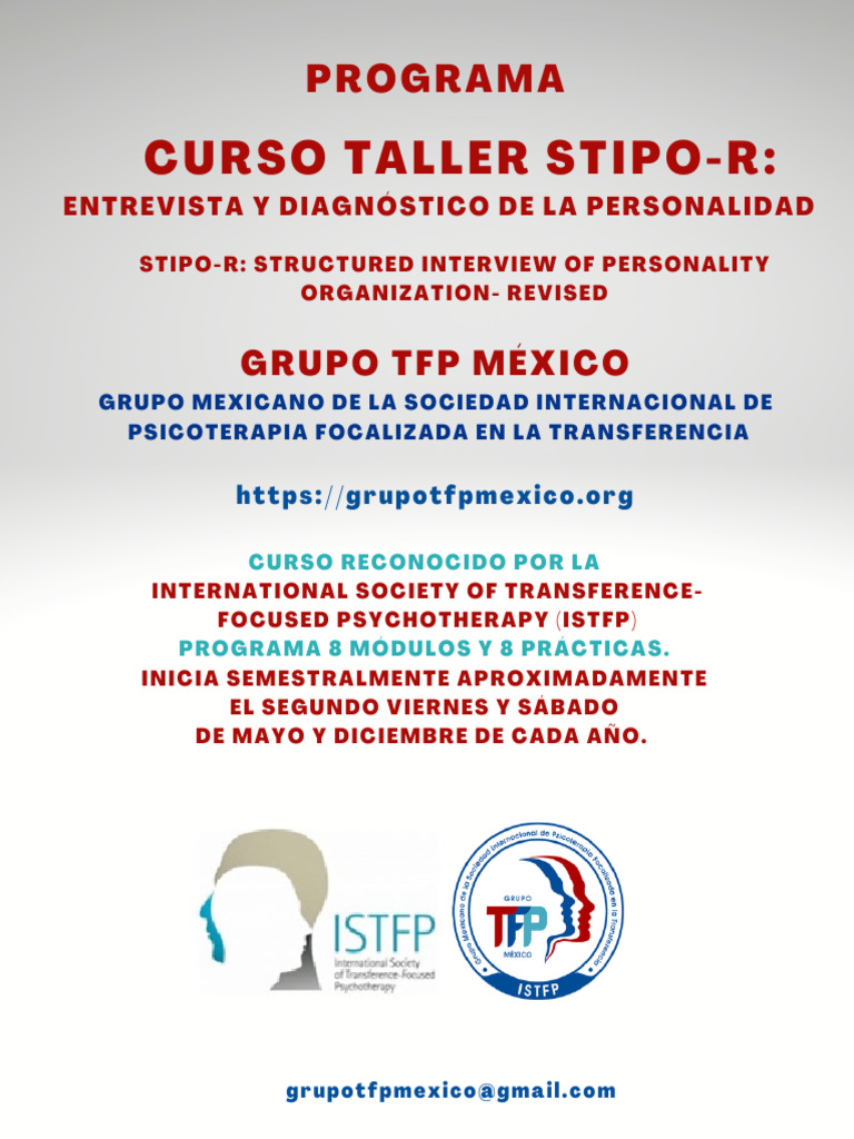PROGRAMA STIPO R Entrevista y Dignostico de La Personalidad | PDF ...
