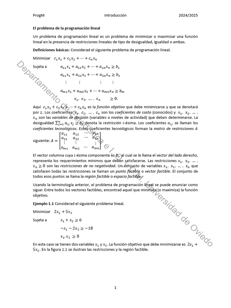 IntroducciÃ N A La Programaciã N Lineal | PDF | Programación lineal ...