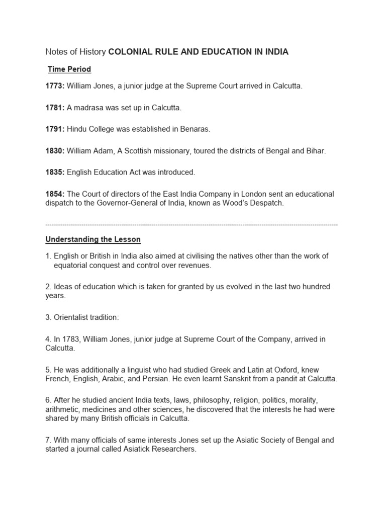 Study Material Chapter 7 - History | PDF | British Raj