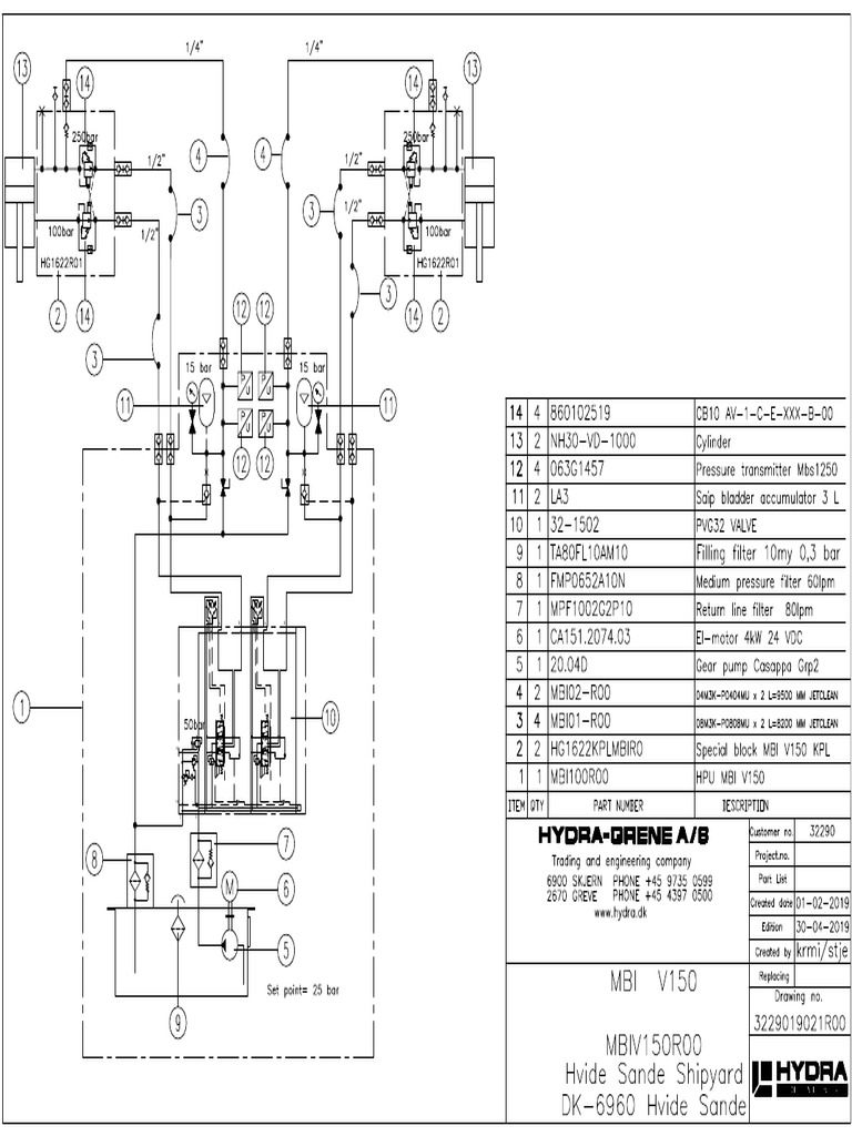 MBI V150 Hydr. Diagram | PDF