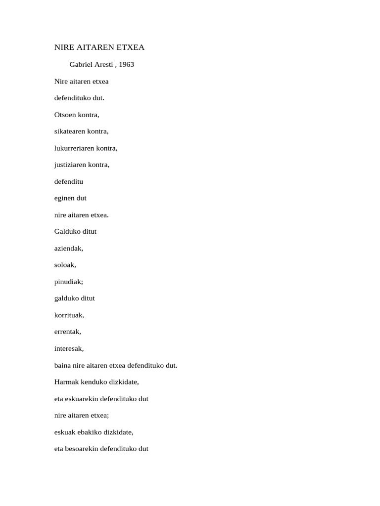 Nire Aitaren Etxea | PDF