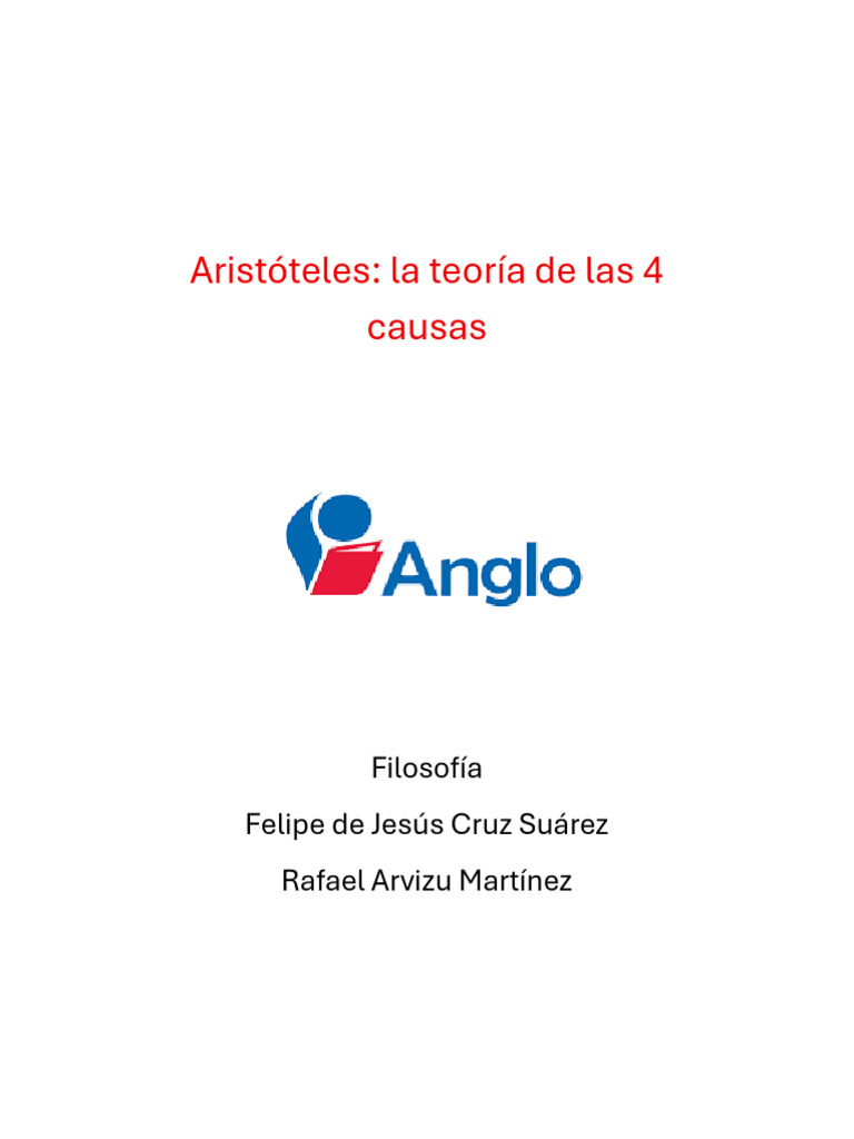 Cuatro causas de Aristóteles | PDF | Aristóteles | Causalidad