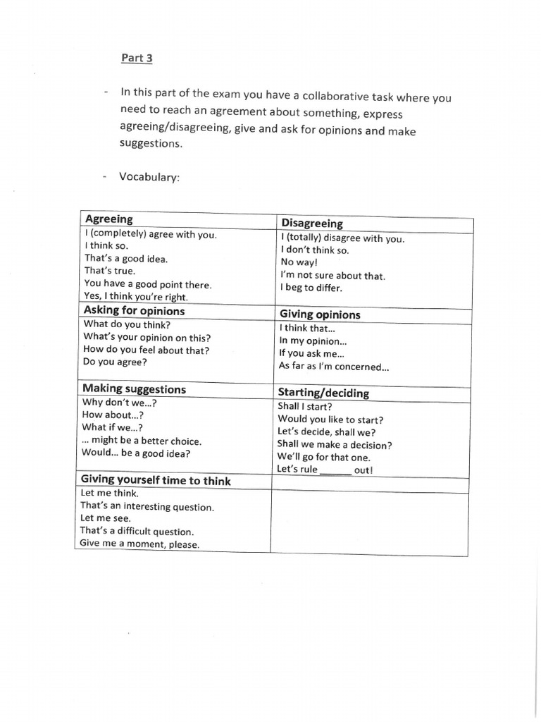 b1 Speaking Exam Tips | PDF