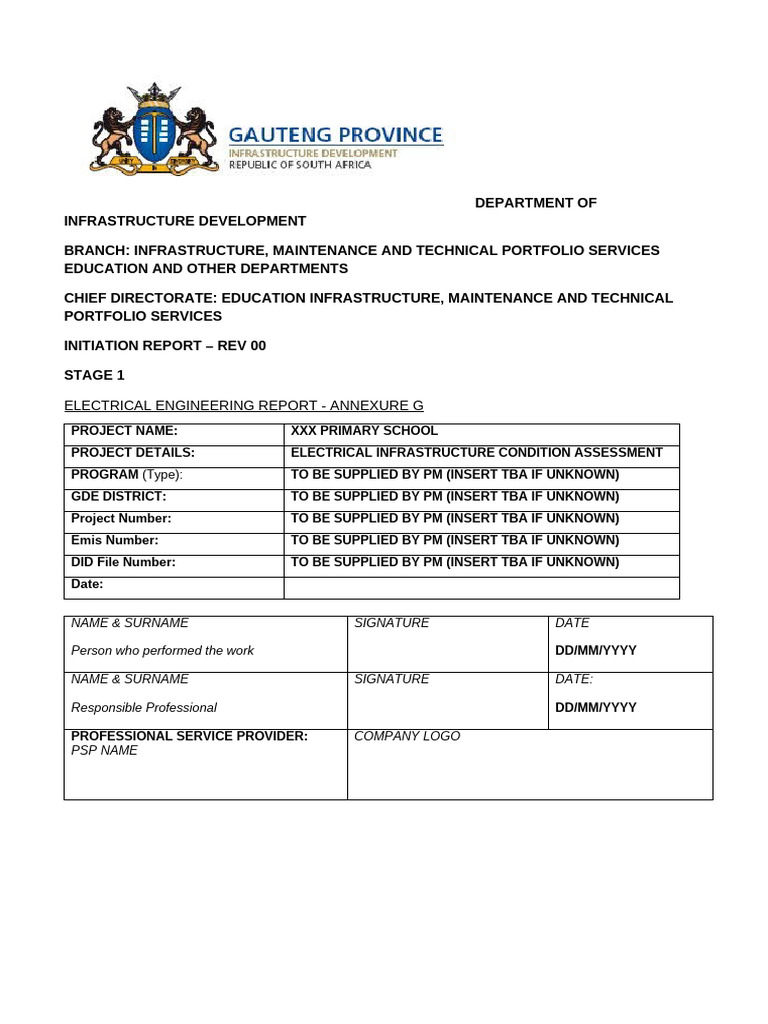 Electrical Initiation Report Template (EOS1) Rev 1 (1178) | PDF ...