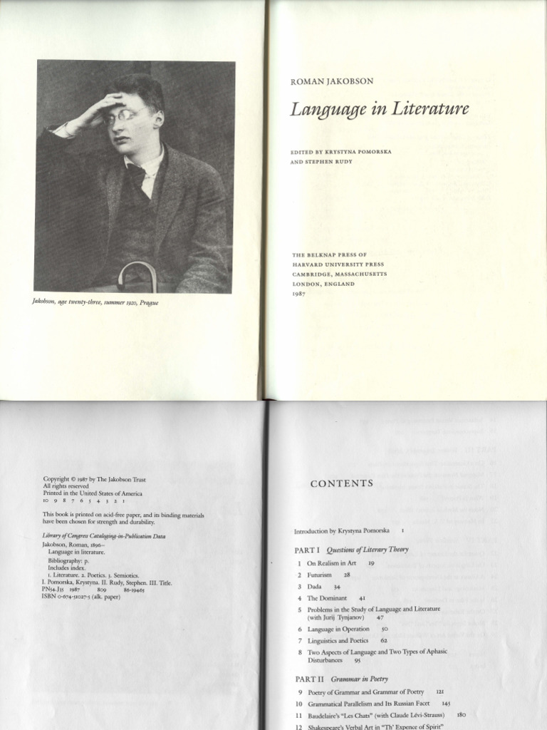 Jakobson Roman Language in Literature | PDF