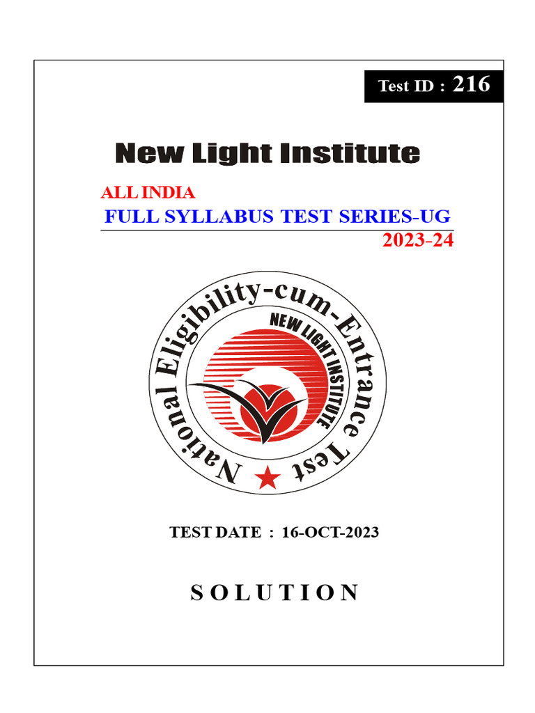 FST-16 (19-10-2023) (E+H) Solution | PDF | Electronvolt | Physical Quantities