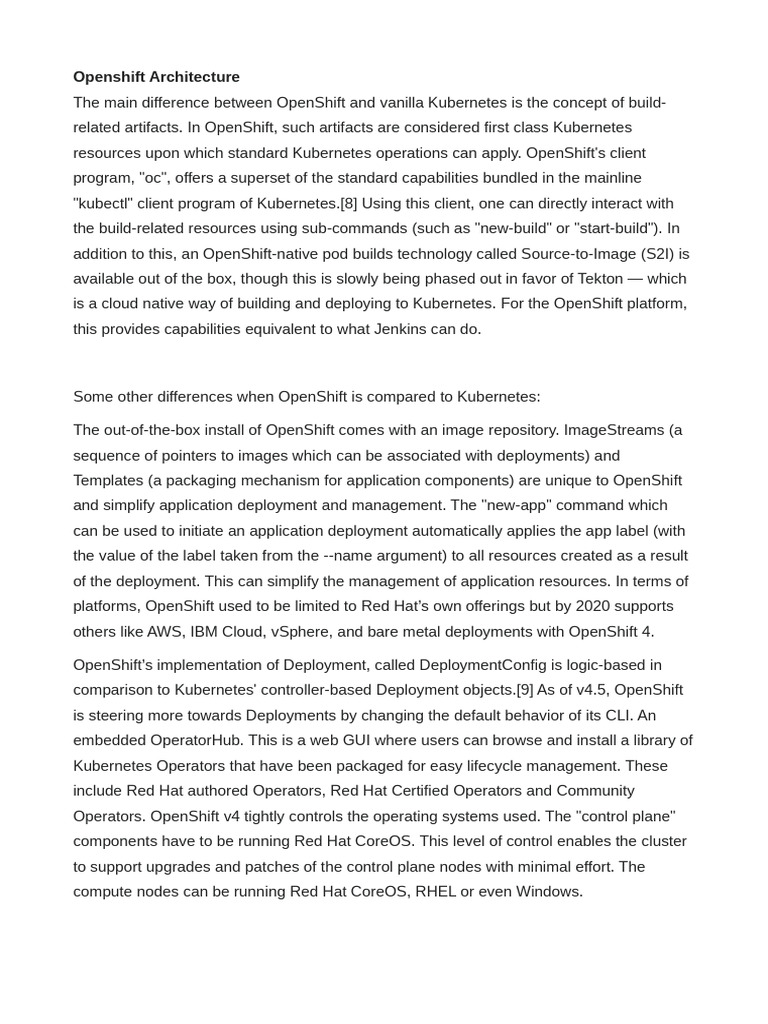 Openshift Architecture | PDF | Software | Software Engineering