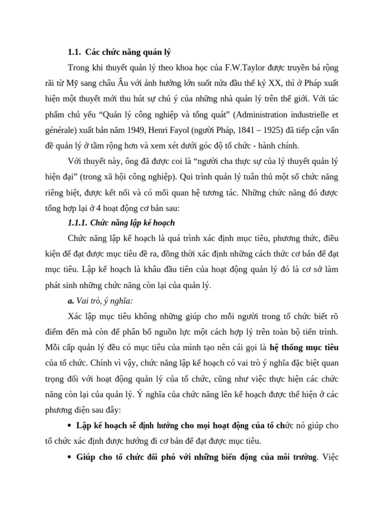 Khái quát các chức năng QL | PDF