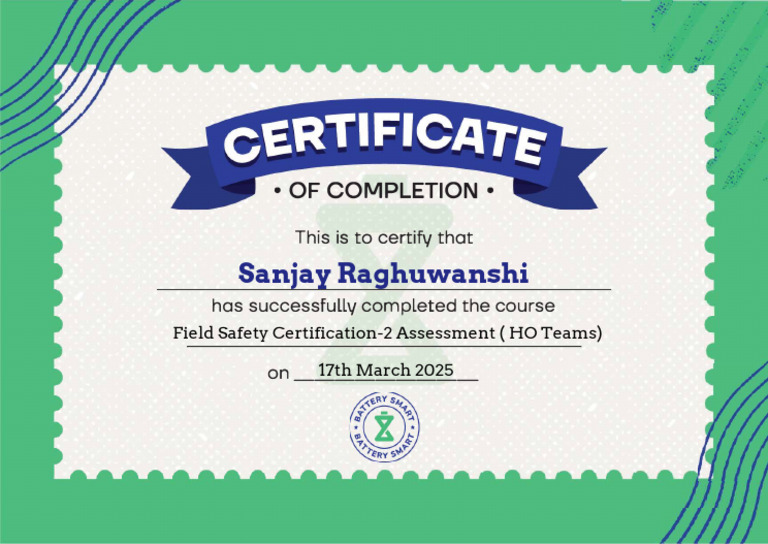 Assessment Completion-Certificate | PDF