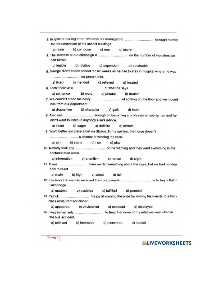 Worksheet | PDF