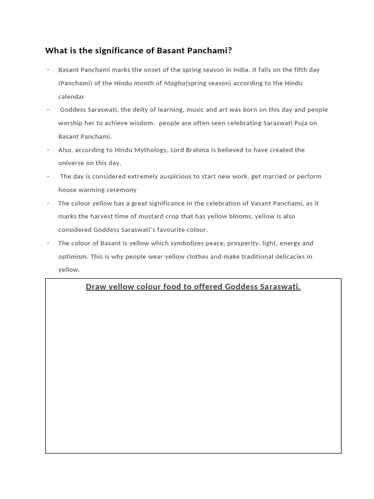 Basant Panchami-11feb2019 | PDF