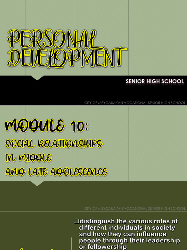 Personal Development Module 10 | PDF | Community | Social Psychology