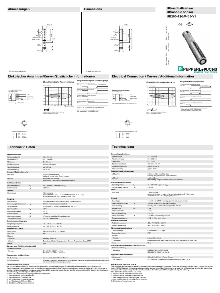 UB200 12GM E5 V1 Commissionning182234 - Eng | PDF