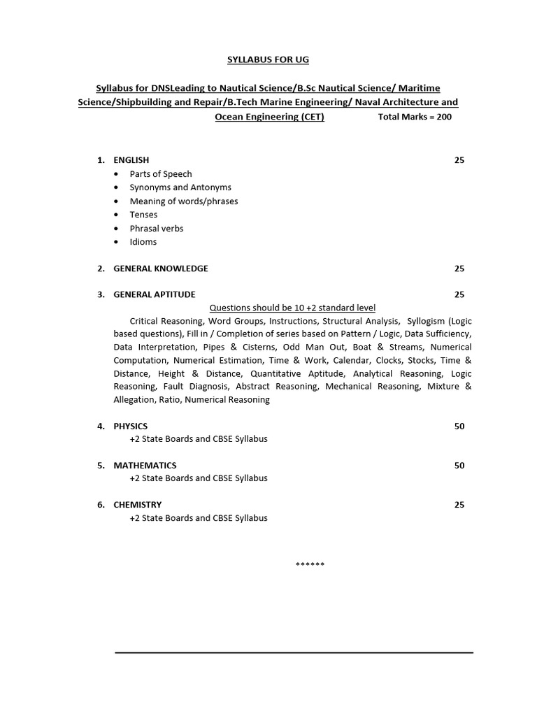 IMU CET 2026 UG Syllabus Overview | PDF