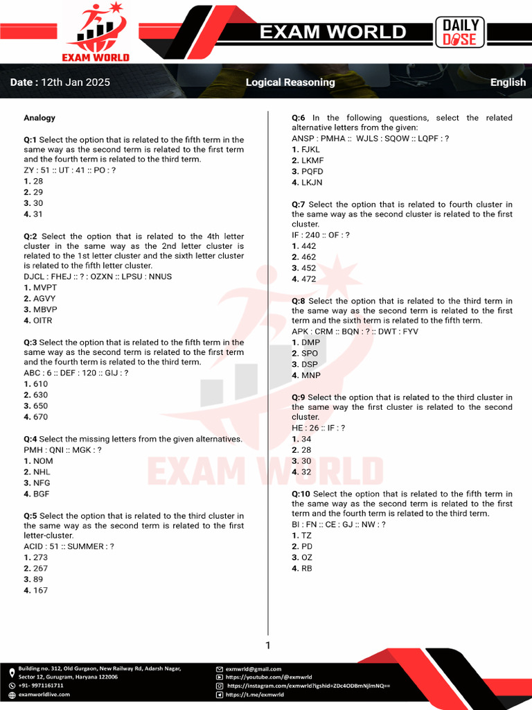 Logical Reasoning | PDF