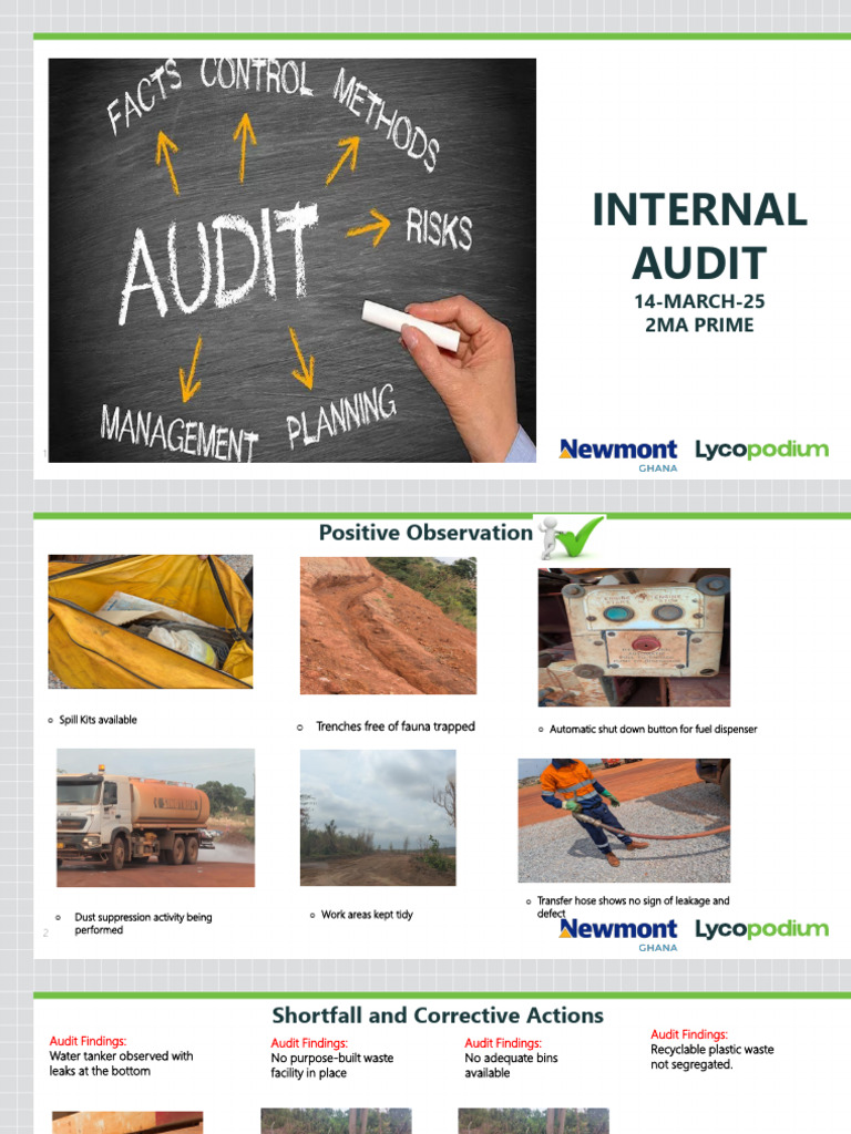 14.03.25 - Environmental Audit Evidence-2MA Prime | PDF