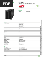 APC SRT8KXLI UPS Datasheet | PDF | Electrical Engineering | Electronics