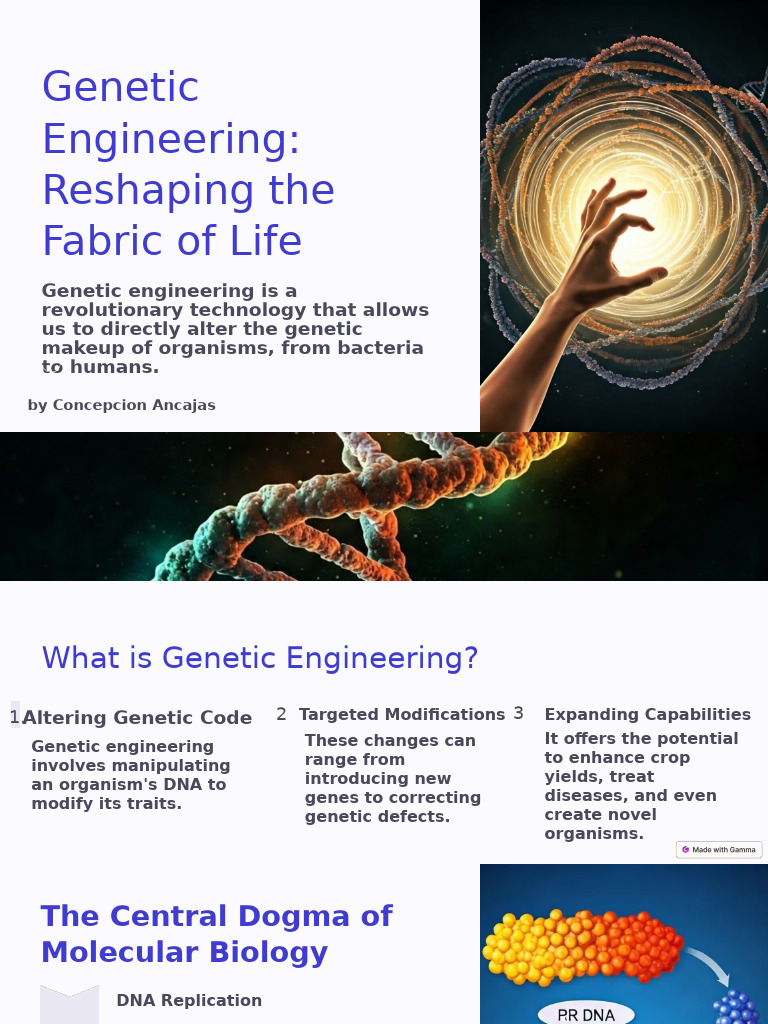 Genetic Engineering Reshaping The Fabric of Life | PDF | Genetic ...