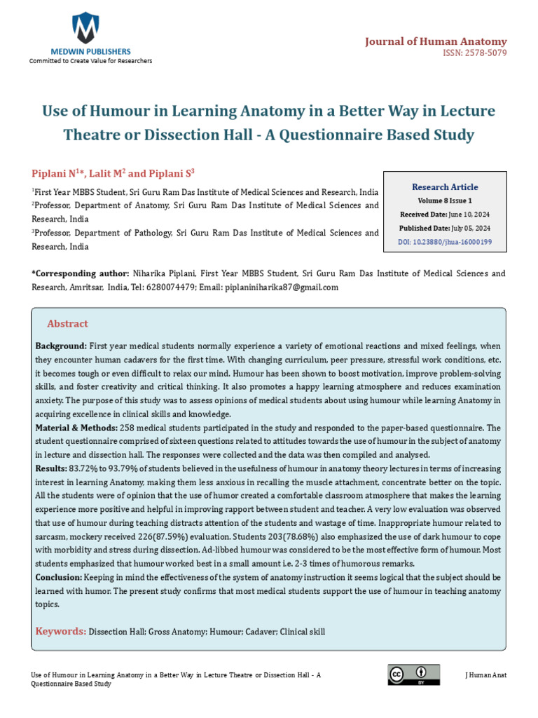 use-of-humour-in-learning-anatomy-in-a-better-way-in-lecture-theatre-or ...