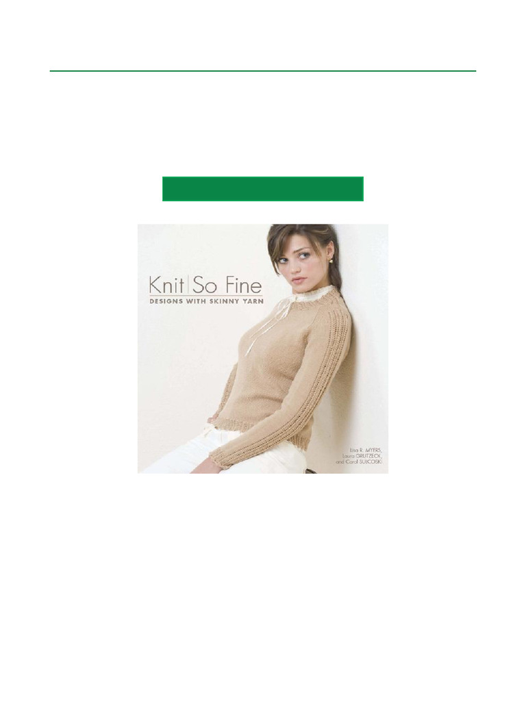 Knit So Fine: Skinny Yarn Designs | PDF