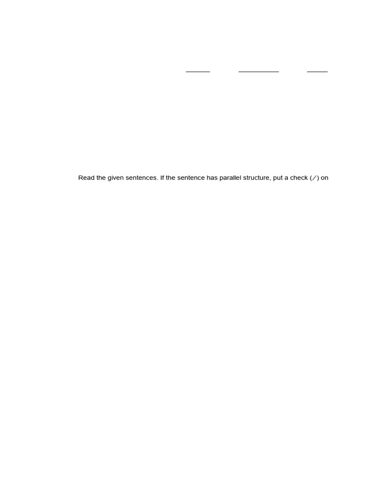 Understanding Parallel Structure in Writing | PDF