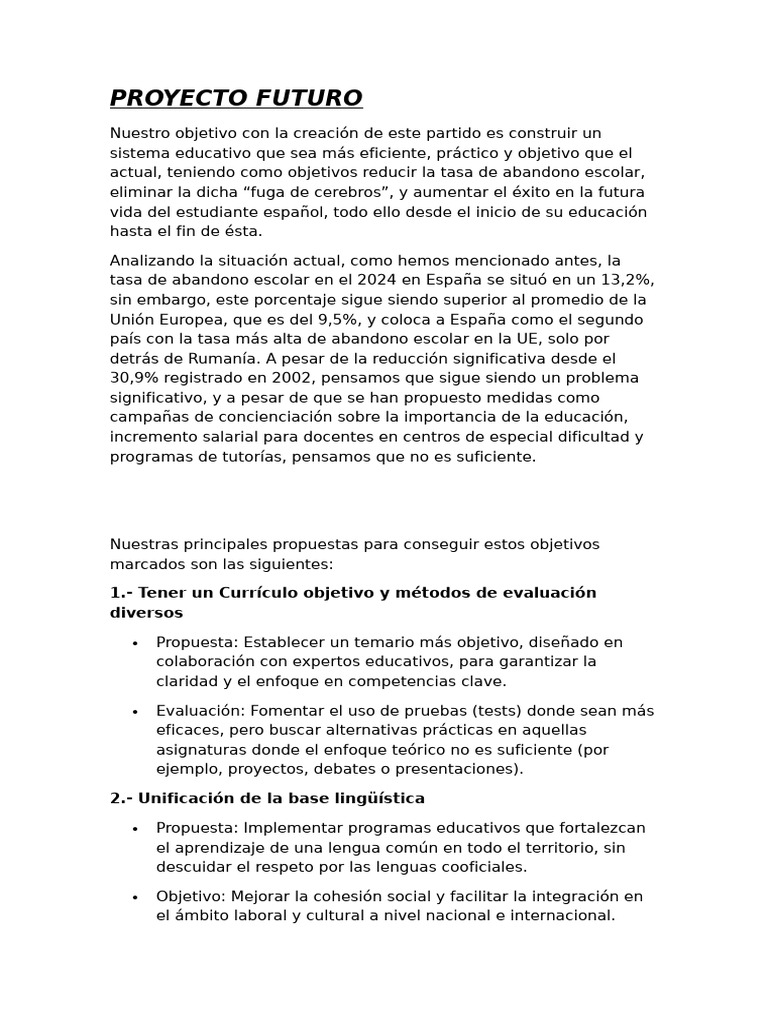 Proyecto Futuro: Transformación Educativa | PDF | Enseñando | Aprendizaje