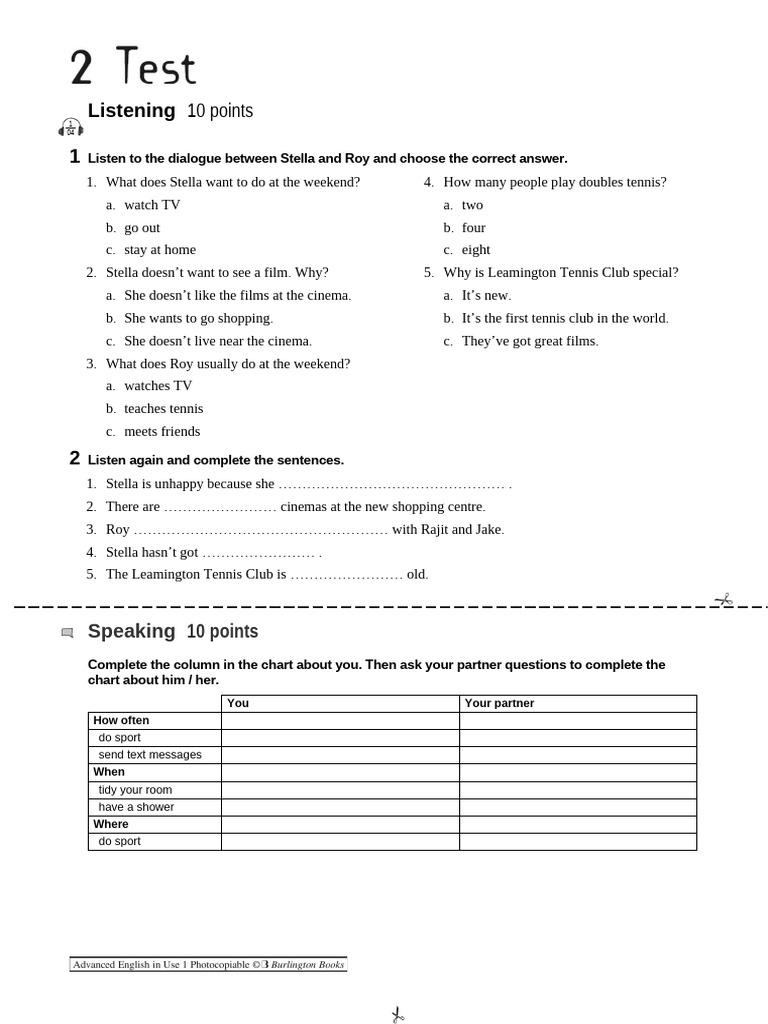 AEIU1 AIO UT2-ListenSpeak | PDF