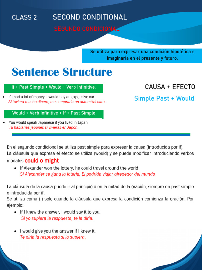 Class 2 Second Conditional | PDF