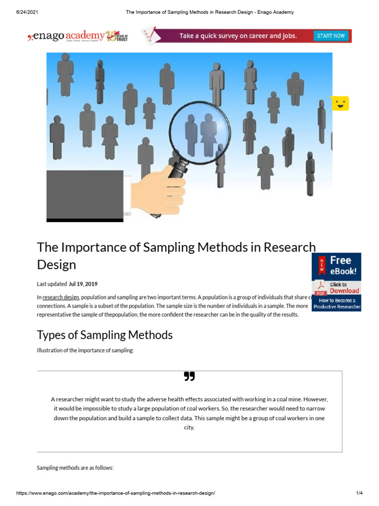 The Importance of Sampling Methods in Research Design - Enago Academy ...