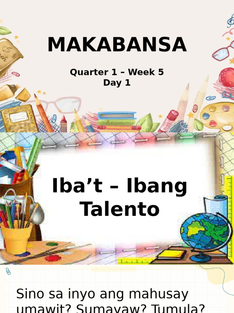 Makabansa_PPT_WK5 | PDF