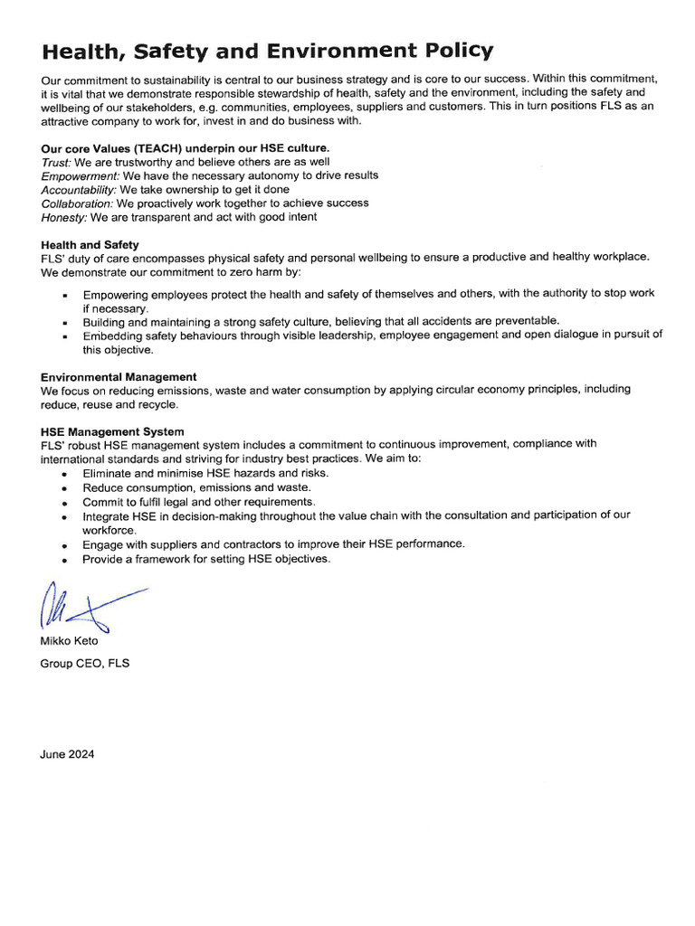 HSE Policy Flsmith | PDF
