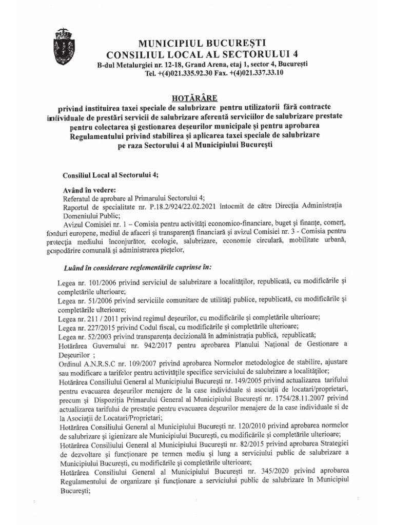 Salubrizare H - 50 - 1 | PDF