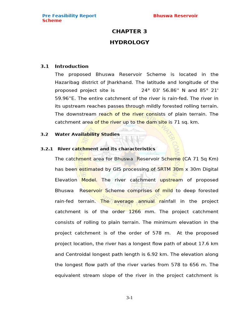 Chapter-3 Hydrology Bhuswa | PDF | Drainage Basin | River