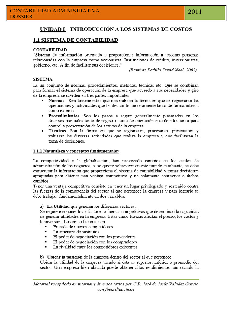 Contabilidad Administrativa - Introduccion A Losm Sistemaas de Costos | PDF | Contabilidad ...