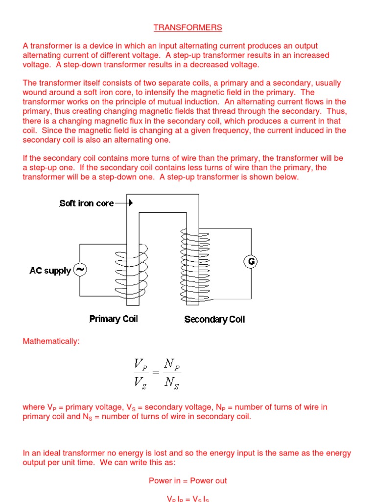 Transformers Pdf Transformer Inductor