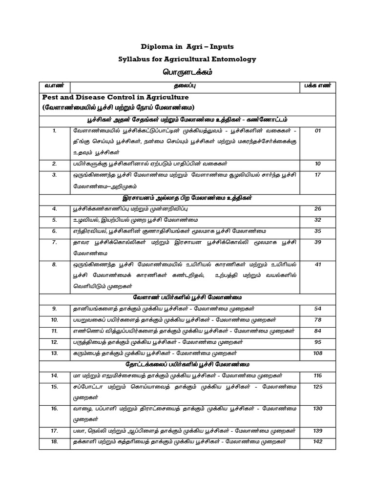 Odl-Dai-101 - Entomology - Lectures | PDF