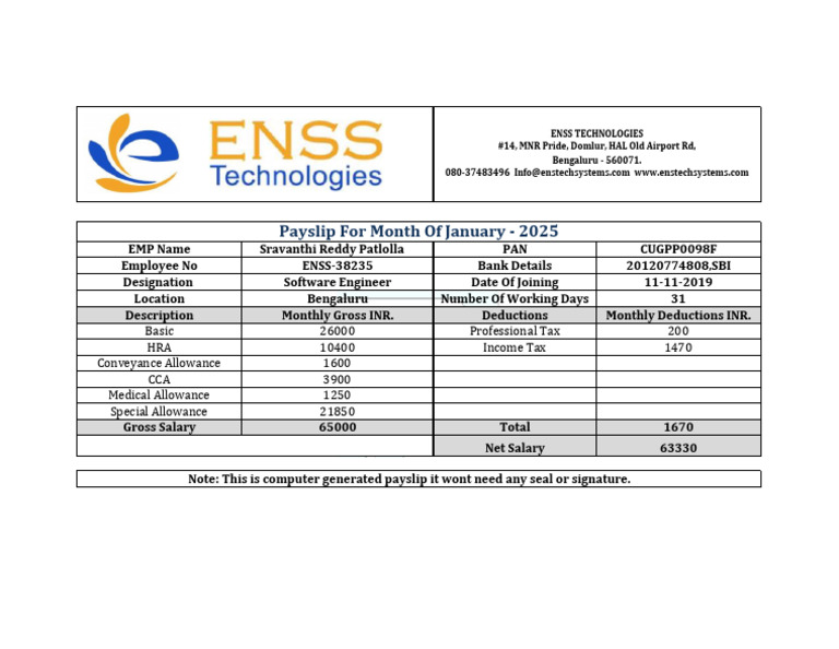 Jan2025 Enss Technologies | PDF
