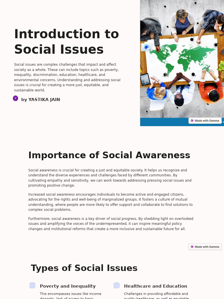 Introduction To Social Issues | PDF | Unemployment | Poverty