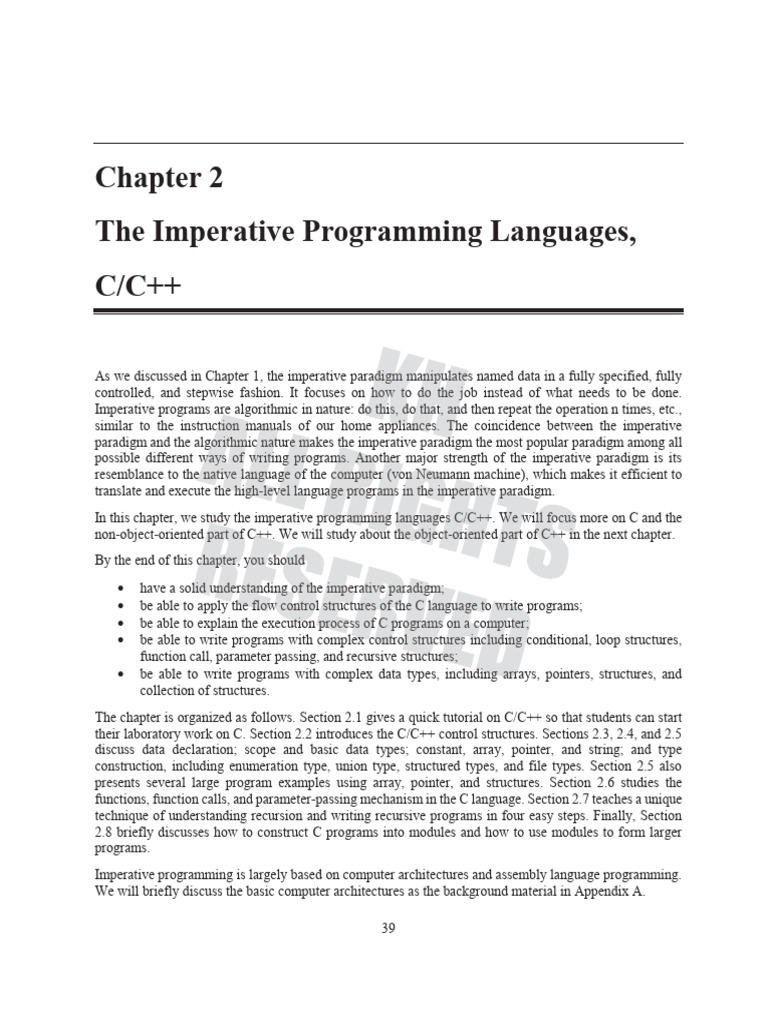Imperative Programming Languages II | PDF | Parameter (Computer Programming) | C (Programming ...