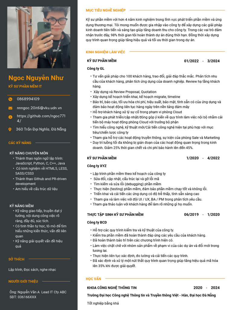 CV Ngoc Nguyễn Như | PDF