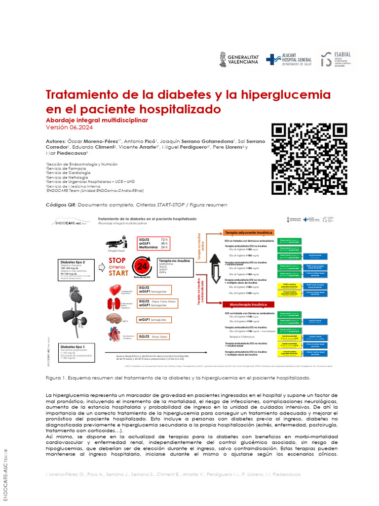 Endocare Manejo Hiperglucemia Hospital | PDF | Diabetes | Insulina