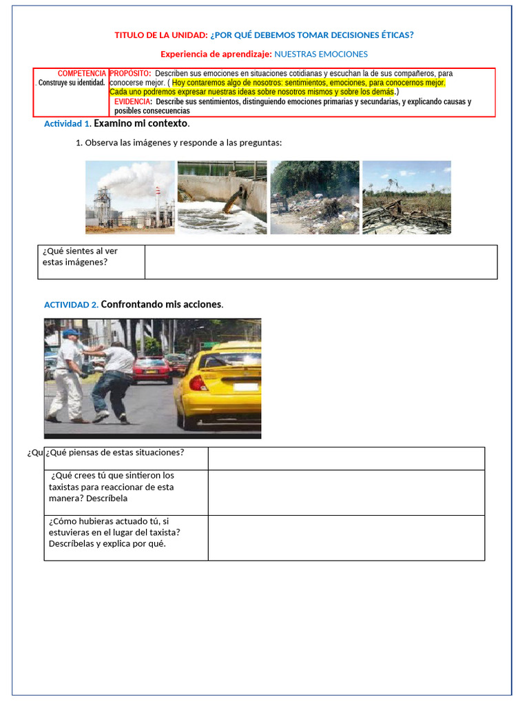 Actividad de Aprendizaje - Modulo | PDF | Las emociones | Experiencia