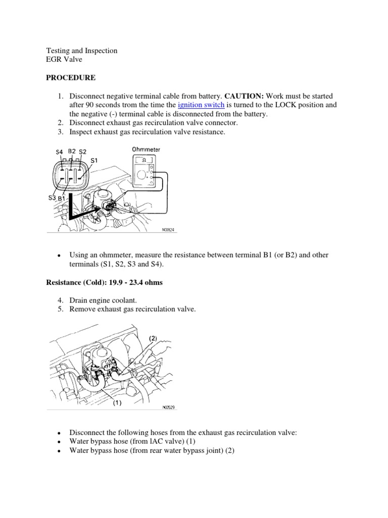 Testing and Inspection EGR Valve | PDF | Manufactured Goods | Electricity